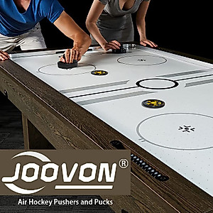 Joovon Air Hockey Pushers and Air Hockey Pucks, Non-Slip Strikers and Dynamic Pucks for Air Hockey Table Game for Adults,Replacement for 7ft and 8ft Fullsize Tables (Red and Blue with 2.95" Pucks)