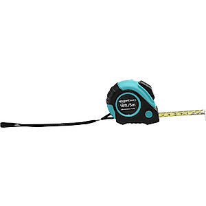 Amazon Basics Tape Measure - 16 Feet, Turquoise