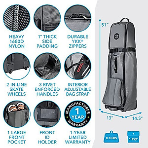 TGW Tour Golf Travel Cover Grey