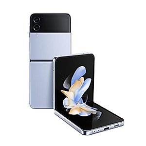 SAMSUNG Galaxy Z Flip 4 Cell Phone, Factory Unlocked Android Smartphone, 256GB, Flex Mode, Hands Free Camera, Compact, Foldable Design, Informative Cover Screen, US Version, 2022, Blue