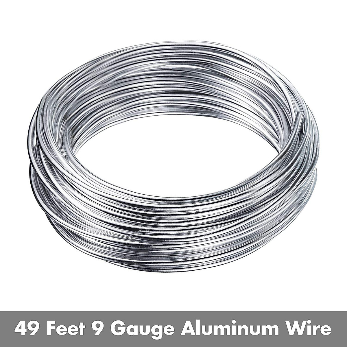 Aluminum Wire, Anezus 9 Gauge 12 Gauge 18 Gauge Bendable Metal Wire Armature Aluminum Craft Wire for Wreath Making Beading Floral (Silver, 3 mm Thickness)