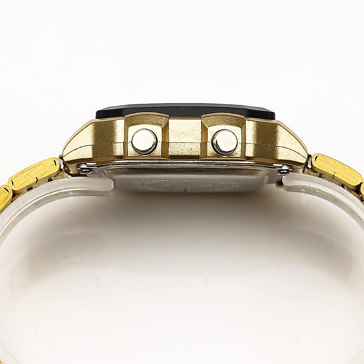 FANMIS Men's Luxury Digital Quartz Waterproof Wrist Watches Dual Time Countdown Alarm Stopwatch Backlight Multi-Function Watch (Gold)