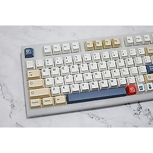 Cmokifuly Soymilk Keycaps Cherry Profile Keycaps Custom Keycaps for Mechanical Keyboard,136 Keys Set PBT Keycaps Dye Sublimation Keycaps (Soymilk)