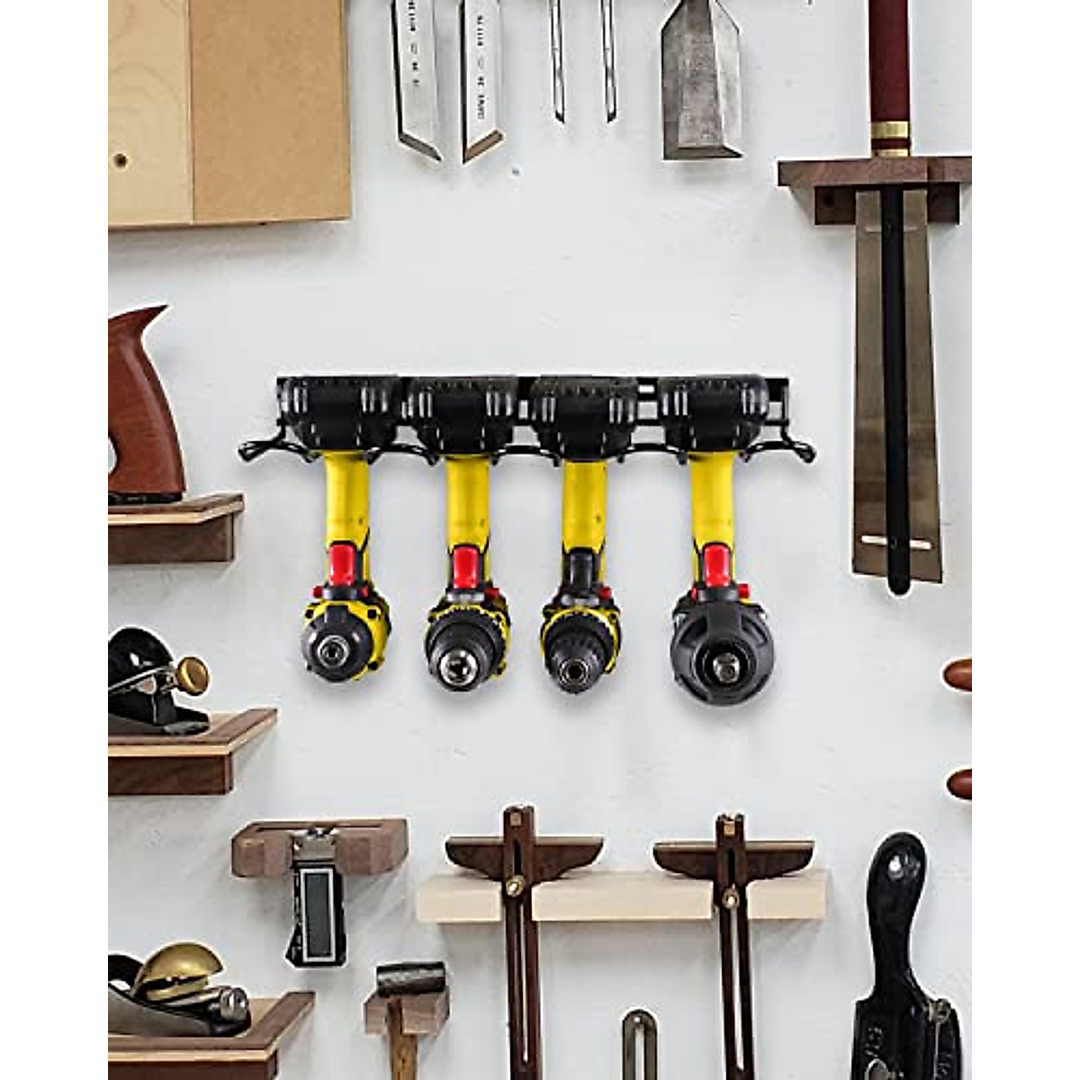 WellMall Power Tool Organizer Holder - Wall Mount Style for Power Tool Drill as Heavy Duty Tool Shelf & Tool Rack with Compact Design, Great as Tool Utility Shelves & Great as Gifts for Him Men