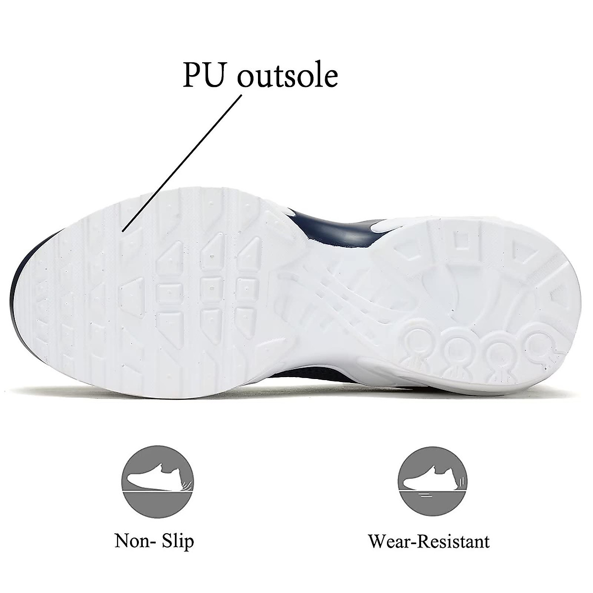 Mens Running Shoes Lightweight Breathable Air Walking Tennis Shoes Comfort Work Fashion Basketball Sneakers Trainers Blue