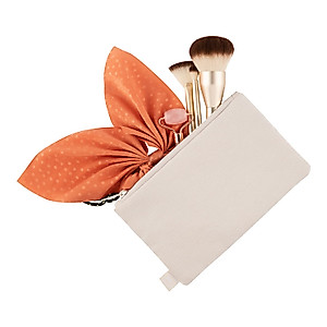 URBAN ARMOR GEAR [U] by UAG Mouve Accessory Pouch Travel Cosmetic Bag for Makeup Brushes, Lipstick, Electronics, Ear Buds, & Toiletries Small Kit Organizer with Zipper, Marshmallow