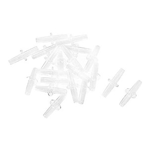 XMHF Plastic Aquarium Air Tube Pipe Pump Valve Connector Inline Tubing Straight 100pcs