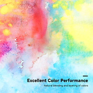 Lightwish Watercolor Journal, 100% cotton Hot Press Watercolor Paper,140lb/300gsm Acid-free, 24 Sheets 3.54x5.51” Sketchbook for Adults, Students, and kids