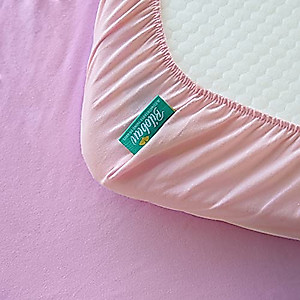 Bassinet Sheets Fit for Graco Sense2Snooze, Snoo, Delta Children, Dream On Me Karley, Chicco and Regalo Baby Bassinet,100% Cotton, 2 Pack, Ultra Soft Bassinet Sheet, Pink and Purple