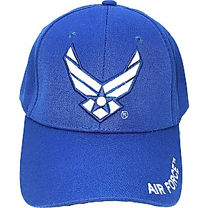 USAF United States Air Force Veteran Blue Baseball Cap Hat (Air Force Wings)