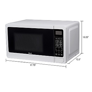 Avanti MT7V0W Microwave Oven 700-Watts Compact with 6 Pre Cooking Settings, Speed Defrost, Electronic Control Panel and Glass Turntable, White