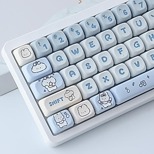 JOMKIZ 139 Keys PBT Keycaps,MOA Profile Keycaps Dye Sublimation Customized ANSI Layout Keycaps Set for Cherry MX Magnetic Switches Mechanical Keyboards