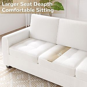 coucheta 100.6" Modular Sectional Sofa with Storage, Home Sofa Living Room with 4 Seat, L-Shaped Bench Chenille for Offices and Apartments, Deep Seat Sofa with Double Sided Chaise Longue, Beige