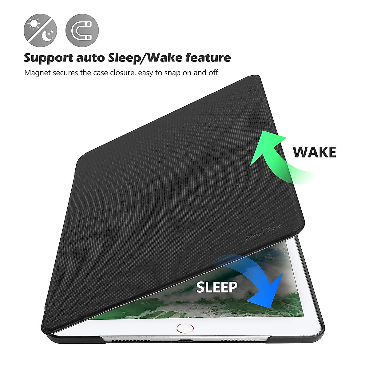 ProCase Cover for iPad Air 3 10.5" 2019 / iPad Pro 10.5 2017 Case, Slim Stand Protective Folio Case Smart Cover for iPad Air 10.5" (3rd Gen) 2019 / iPad Pro 10.5" 2017-Black