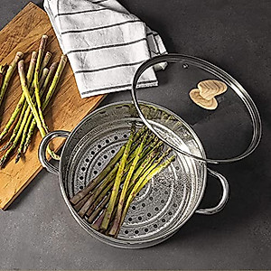 Kitchen Academy Induction Cookware Set-17 Piece Non-stick Cooking Pan Set, Black Granite Pots and Pans Set