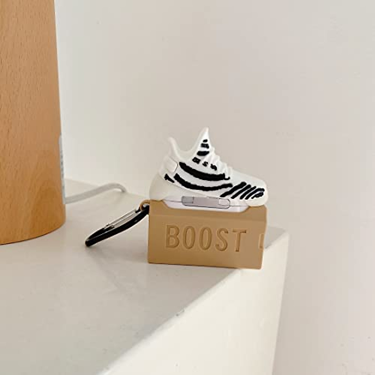 Ponnky for AirPod 3rd Generation Case Cute Trendy Unique for Air Pods 3 (2021) Cases Cover Hypebeast Funny Design 3D Shoe Fancy Fashion Soft Shockproof Silicone for Men Teens (350 White)