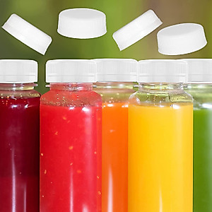 Pack of 25 White Bottle Caps Tamper Seal Lids 1.5'' Cap for Bottle 38 mm White Screw Bottle Cap Plastic Replacement Caps for Juice Water Crafts DIY Ideal for 4, 8, 12, 16 and 32 oz Bottle