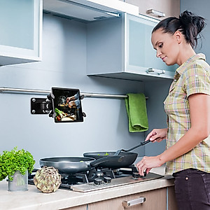 GSRUAN Tablet Wall Mount, Suitable for 7 to 13 inch Tablet PCs, Homes, Classrooms, Medical Places, Business （Black）