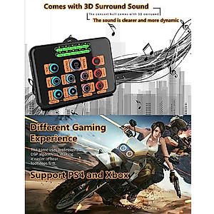 KOKITEA Voice Changer Gaming Headset for Phone/PS4/Xbox/Switch/IPad/Computer/Kids, Over-Ear Headphones with Volume Control LED Light Cool Style Stereo for PS4,PC,Xbox One (blue)