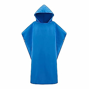 ZHAOLEI Microfiber Quick Dry Wetsuit Changing Robe Poncho Towel with Hood for Swim, Beach, Lightweight, Beach Surf Poncho (Color : Black)