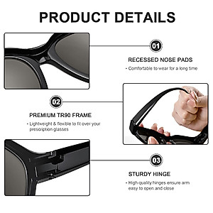 Paukis Over Glasses Sunglasses for Women Men, Polarized UV Protection, Large Round Cat Eye Oversized Solar Shield Fits Over - Mirror Lens