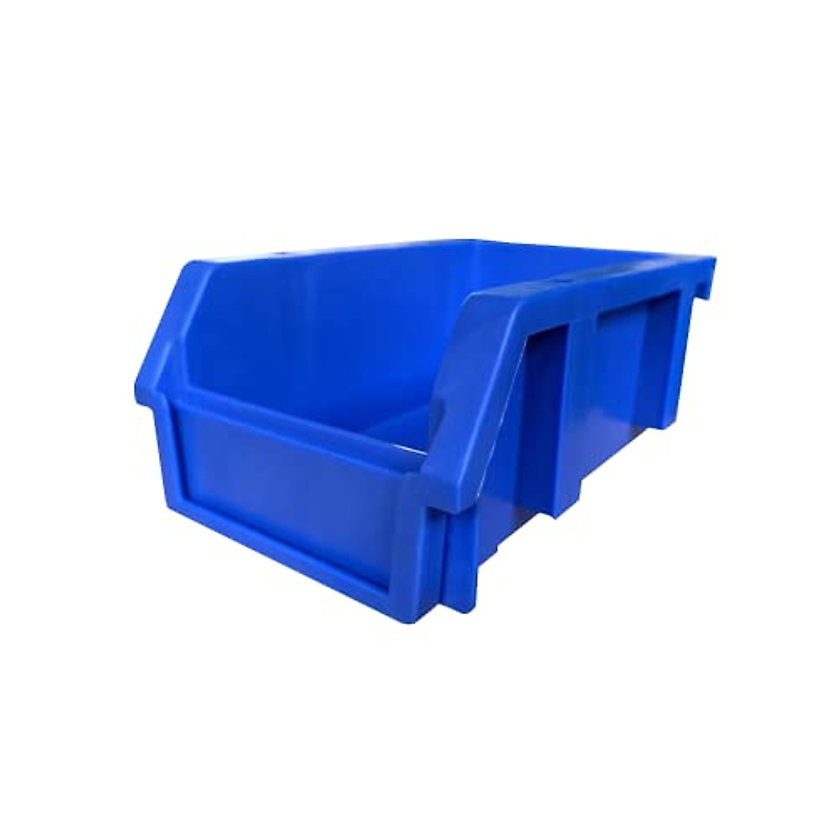 DJC Supply Blue Extra Small 3.5" X 5.2" X 2.1" Heavy Duty Thermoplastic Storage Bin, Stackable, Hangable, Side Connect (2 PACK)