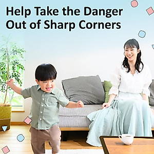 Bébé Earth Baby Proofing Edge and Corner Guard Protector Set for Back to School, 20 Feet Edges & 8 Foam Corners, Furniture and Tables Child Baby Proof Bumpers, Pre-Taped Corner Cushions - Onyx Black