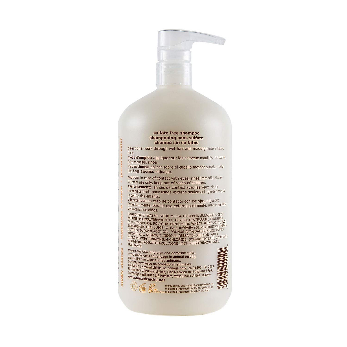 Mixed Chicks Sulfate-Free Shampoo for Colored & Chemically Treated Hair, 33 fl.oz