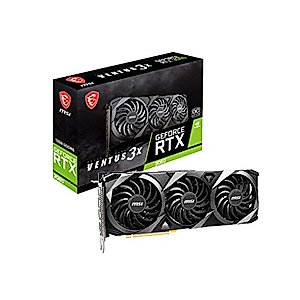 MSI Gaming GeForce RTX 3060 12GB 15 Gbps GDRR6 192-Bit HDMI/DP PCIe 4 Torx Triple Fan Ampere OC Graphics Card (RTX 3060 Ventus 3X 12G OC)