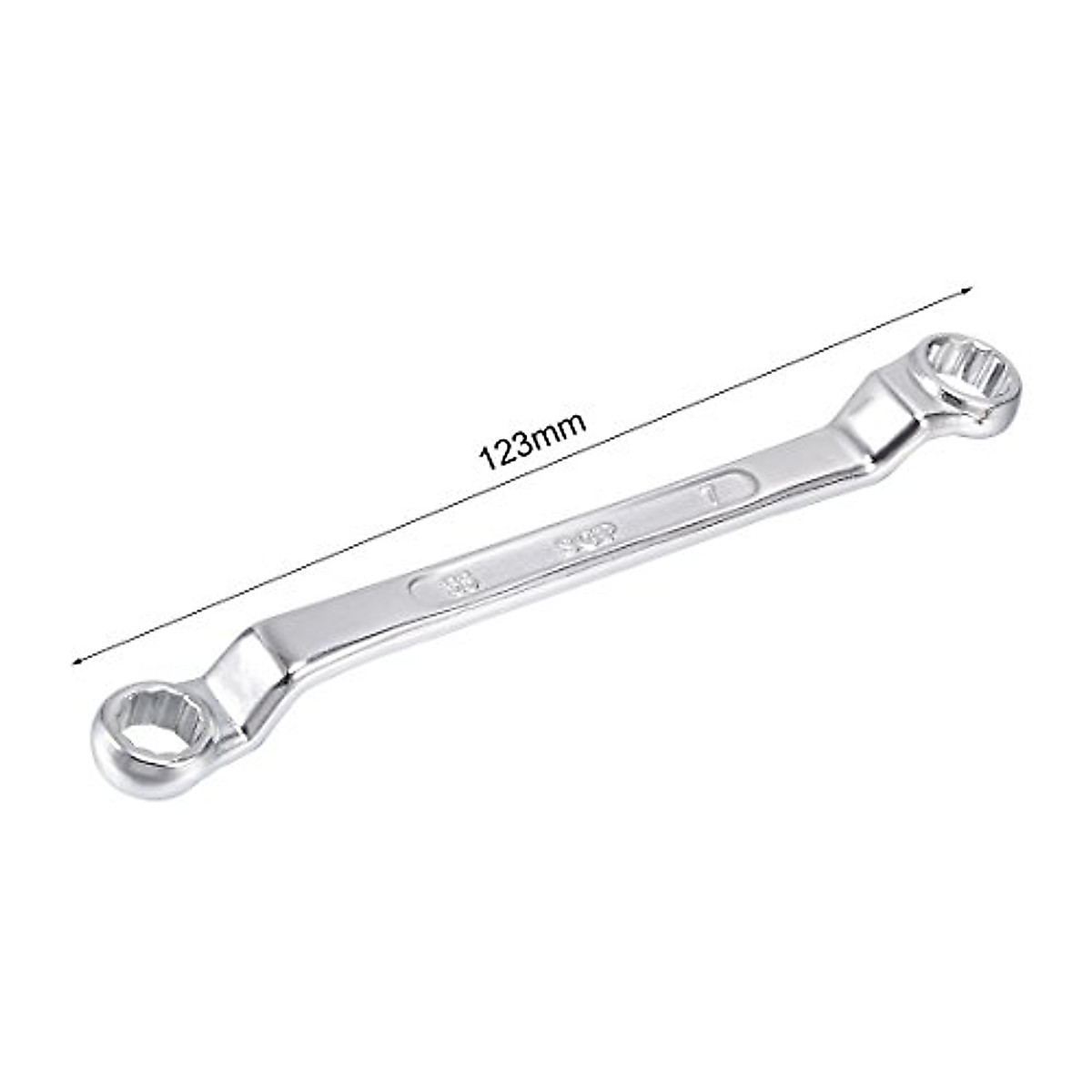uxcell 5.5mm x 7mm Metric 12 Point Offset Double Box End Wrench Chrome Plated, Cr-V