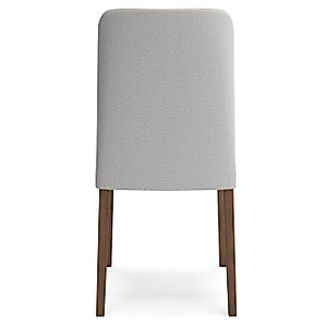 Signature Design by Ashley Lyncott Contemporary Dining Room Upholstered Side Chair with Foam Cushion, Set of 2, Cream & Brown