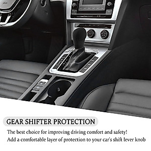 SSNNUU 2PcsSilicone Car Gear Shift Cover,Anti-Slip Automatic Gear Shift Knob Stick Protector for Man&Women Car Decor,Universal Interior Car Accessories for Car SUV Truck (Black), 2.20x1.84x3.15inch