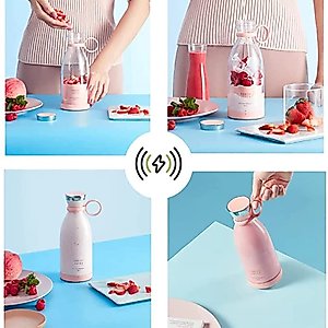 Portable Fruit Blender, Fresh Juice Blender, Personal Size Blender, Fresh Juice Extractor, Battery Powered Usb Blender, White