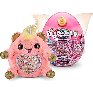 Rainbocorns Fairycorn Surprise (Unicorn) by ZURU 11" Collectible Plush Stuffed Animal - Ultimate Surprise Egg, Wearable Fairy Wings, Slime, Sparkle Sequin Heart, Ages 3+ for Girls, Children