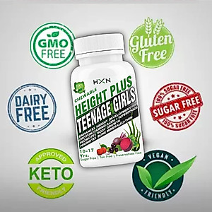 JEVR Height Growth Supplement for Girls with Increase Amino Acids, Ayurvedic Medicine & Herbal Super Foods to Long Bone Mineralization, and Taller Looks- 60 Tablets (10-17 Years, Pack 1)