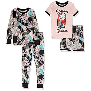 Amazon Essentials Disney | Marvel | Star Wars Toddler Girls' Pajama Set (Previously Spotted Zebra), Nightmare Scream Queen, 3T