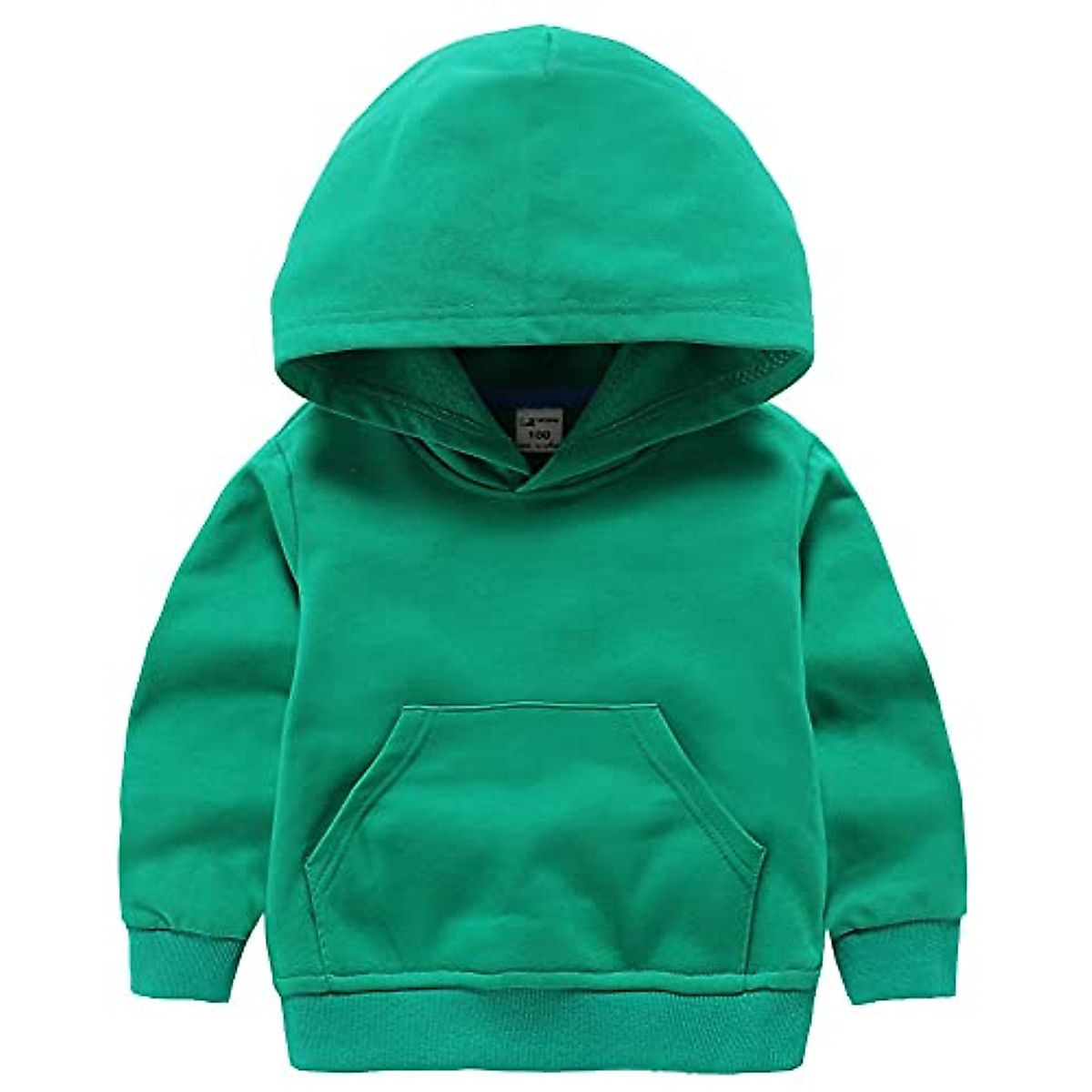 ZiweiStar Girls Boys' Crewneck Sport Long Sleeve Cotton Casual Solid T-Shirt Pullover Tops Kids' Hooded Youth Sweatshirt