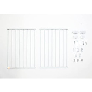 Regalo 2-in-1 Extra Wide Stairway and Hallway Walk ThroughBaby Safety Gate, Hardware Mounting, White 24"x40.5"x28.5"(Pack of 1)