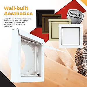 4 Inch Dryer Vent Guard | Dryer Vent Cover Outside | Exhaust Exterior Vent Cover | Bathroom and Dryer Vent Cover | Dryer Vent Cover for Dryer Vent Pipe | Wall Cap | Dryer Vent Covers (4" - White)