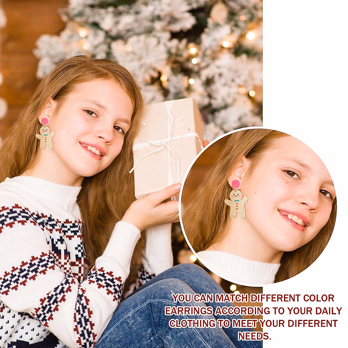 Huquary 16 Pairs Teacher Earrings Bulk for Women Acrylic Apple Pencil Letter Dangle Earrings for Teacher Thanksgiving Gifts(Festive Style)