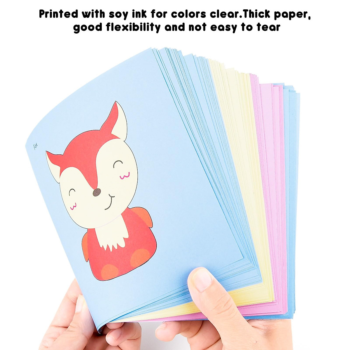 ASTARON 2 Kids Safety Scissors with 100 Pcs Paper Cutting for Paper Craft Supplies, Kids Preschool Training Scissors, Art Craft Plastic Scissors for School Supplies and Scrapbooking Supplies