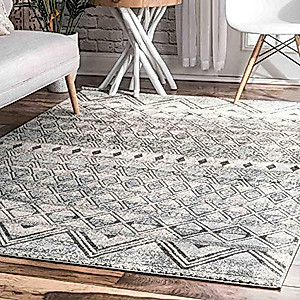 nuLOOM Teresa Moroccan Area Rug, 4' x 6', Grey