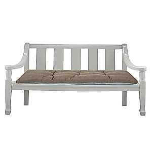 SEKUMDAN Bench Cushion Outdoor Chair Lounge Cushions Durable Non-Skid Tufted Overfilled Seat Pad for Porch Swing Piano Loveseat Outdoor Indoor Furniture (36 in L x 14 in W x 2.5 in T, Tan)