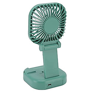Small Desk Fan 3Speed Folding Wind Speed 270 Degree Rotation Strong Wind Portable Folding Fan for Bedroom Green