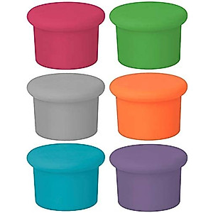 Silicone Wine Stoppers – Replace a cork – Airtight seal on Wine Bottles – Reusable Beer Bottle Cover – Wine Bottle Stopper – Wine Saver – Wine Gifts – Easy to clean! (6 Pack, Assorted)