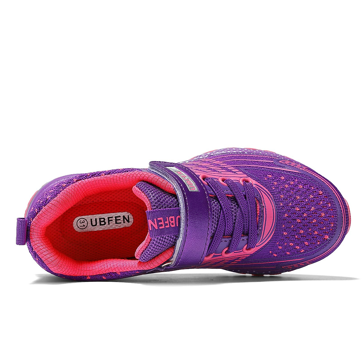 UBFEN Kids Sneakers Boys Girls Tennis Shoes for Running Athletic Walking Gym Sports Lightweight Breathable A Purple