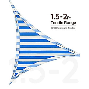 Quictent 20x20x20ft 185G HDPE Triangle Sun Shade Sail Canopy 98% UV Block Outdoor Patio Garden with Hardware Kit