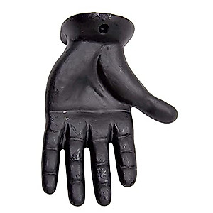 Rustic Weathered Single Black Cast Iron Left Hand Wall Hooks, Unique Home Décor, 6 Inches