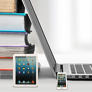 ENOCHT 9 Pack Small Size Laptop Computer Tablet Phone Pad Glasses and Headset Doll Playset Simulation Accessories for 11.5 Inch Doll (White)