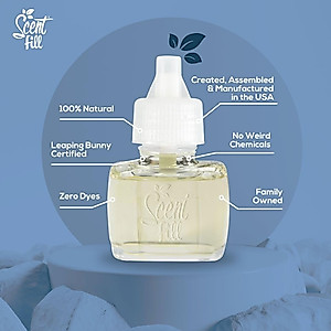Scent Fill 100% Natural Fresh Peppermint Plug in Refills Air Freshener, Scented Oil Refills, 3 Refills